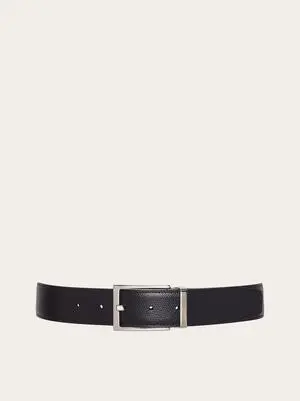 FERRAGAMO Reversible Belt With Palladium-tone Buckle - Black