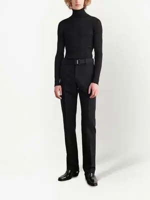 Off-White Belted Slim-fit Trousers