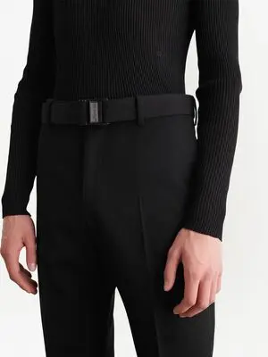 Off-White Belted Slim-fit Trousers
