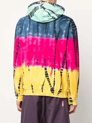 AGR Tie-dye Print Cotton Hoodie