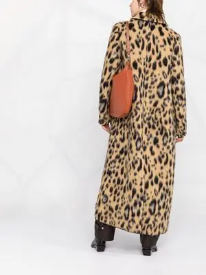 FORTE_FORTE Leopard-print Long Coat