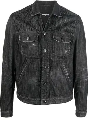 Dsquared2 Studded Denim Trucker Jacket