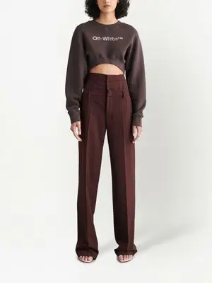 Off-White High Double-waist Effect Trousers