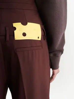 Off-White High Double-waist Effect Trousers