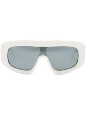 Palm Angels Palm Angels Eyewear Carmel Shield-Frame Sunglasses White