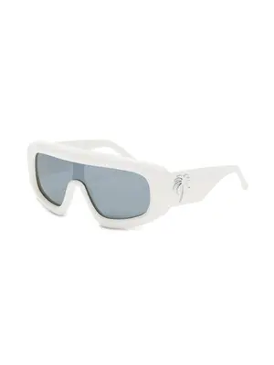 Palm Angels Carmel Shield-frame Sunglasses - White