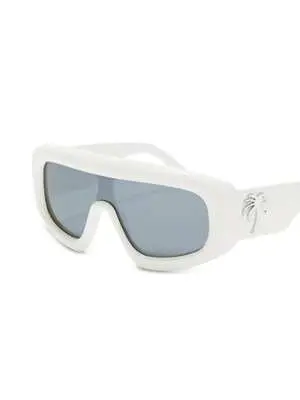 Palm Angels Carmel Shield-frame Sunglasses - White