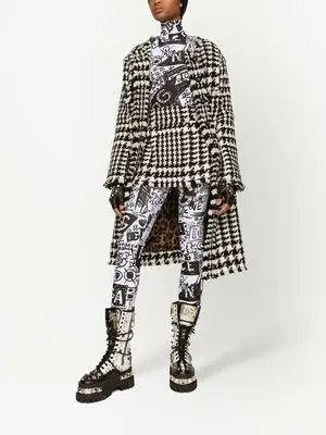 Dolce & Gabbana Tweed Single-breasted Coat