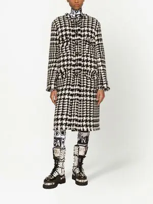 Dolce & Gabbana Tweed Single-breasted Coat