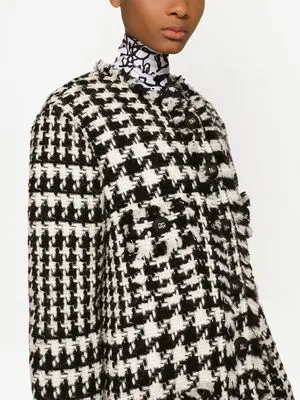 Dolce & Gabbana Tweed Single-breasted Coat