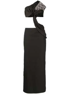 Christopher Esber Fringed Column Maxi Dress