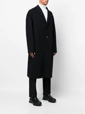 JIL SANDER Notched-collar Cashmere Coat - Blue