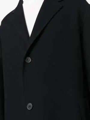 JIL SANDER Notched-collar Cashmere Coat - Blue