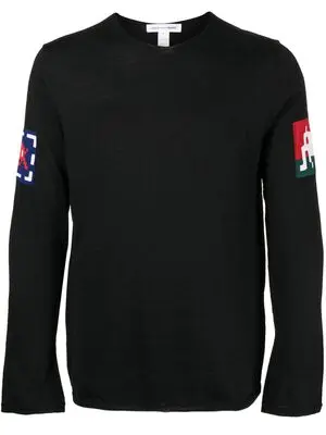 Comme Des Garçons Intarsia-knit Sweater - Black