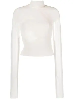 Eckhaus Latta High-neck Mesh Top