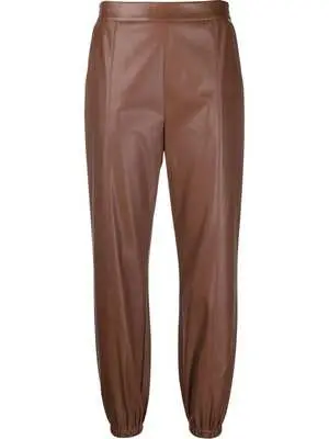 Liu Jo Tapered High-waist Trousers - Brown