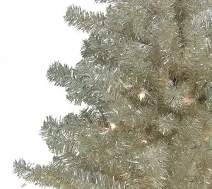 NORTHLIGHT 9' Prelit Metallic Sheer Champagne T Nsel Tree