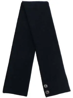 MOORER Ribbed Cashmere Scarf - Blue