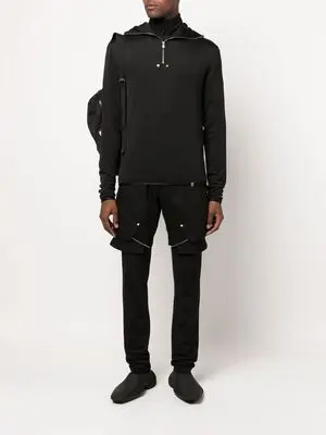 1017 Alyx 9sm Half-zip Long-sleeved Sweatshirt - Black