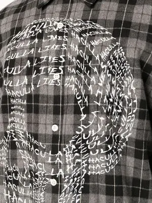HACULLA. Slogan-print Skull Shirt - Grey