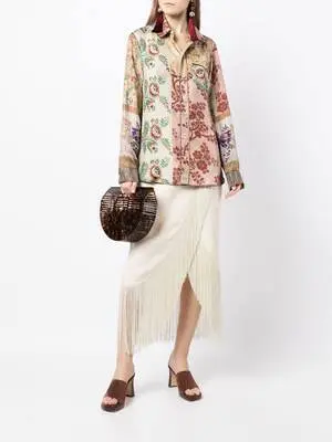 PIERRE-LOUIS MASCIA Floral-print Silk Shirt