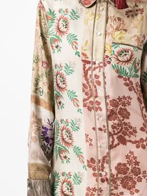 PIERRE-LOUIS MASCIA Floral-print Silk Shirt