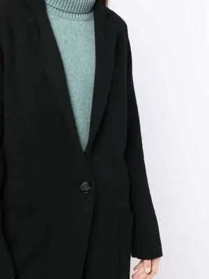 LISA YANG Single-breasted Fitted Coat - Black