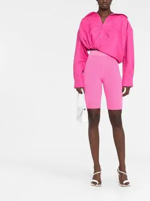 Jacquemus La Chemise Mejean Tucked Blouse - Pink