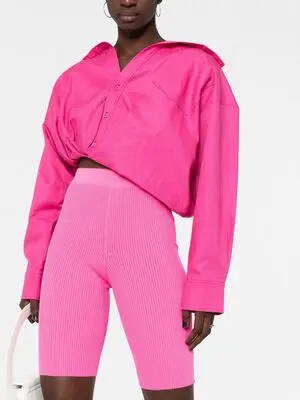 Jacquemus La Chemise Mejean Tucked Blouse - Pink
