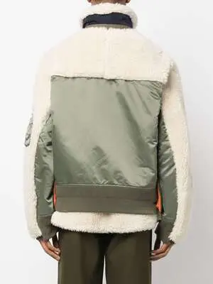 Sacai Panelled Funnel Neck Jacket