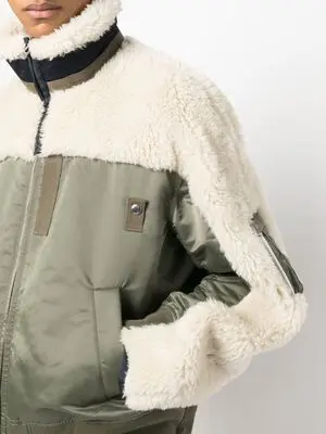Sacai Panelled Funnel Neck Jacket