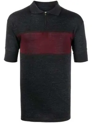 MAISON MARGIELA Two-tone Zip-up Polo Shirt