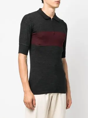 MAISON MARGIELA Two-tone Zip-up Polo Shirt