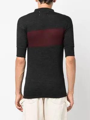 MAISON MARGIELA Two-tone Zip-up Polo Shirt