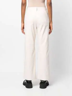 MSGM High-waisted Faux-leather Trousers
