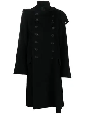 Yohji Yamamoto Double-breasted Cape-style Coat