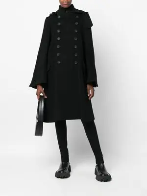 Yohji Yamamoto Double-breasted Cape-style Coat