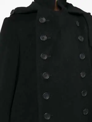 Yohji Yamamoto Double-breasted Cape-style Coat