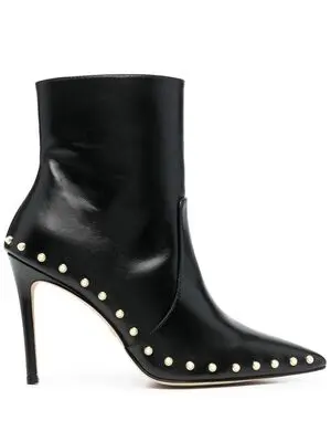 STUART WEITZMAN 110mm Pearl-detail Leather Boots