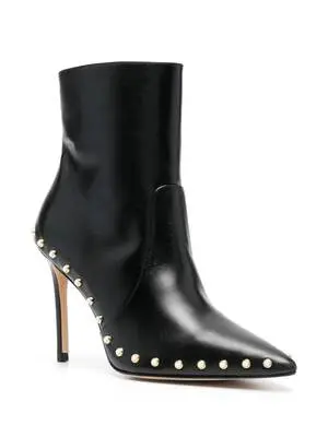 STUART WEITZMAN 110mm Pearl-detail Leather Boots