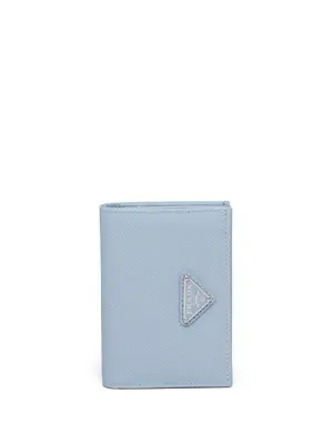 Prada Small Logo-plaque Wallet - Blue