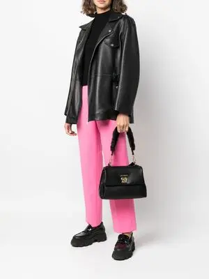 Moschino Logo Plaque Tote Bag
