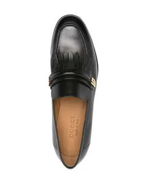 Gucci Fringe-detail Leather Loafers