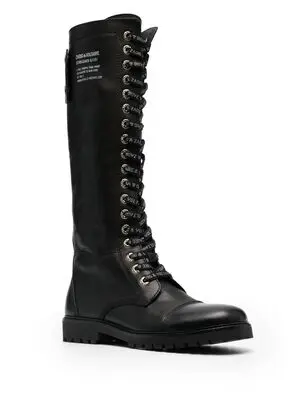 Zadig&Voltaire Leather Knee-high Boots - Black