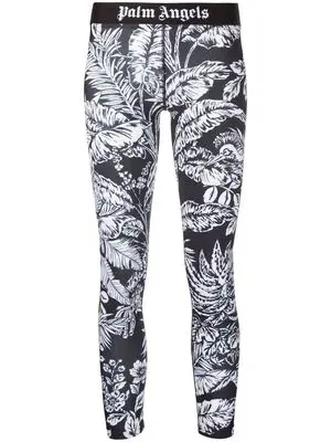Palm Angels Jungle Parrots Stretch Leggings