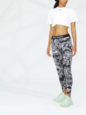 Palm Angels Jungle Parrots Stretch Leggings