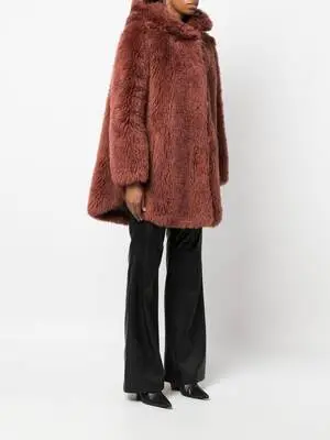 YVES SALOMON Short Hooded Wool Coat