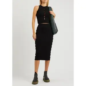 Cotton Citizen Capri Cut-out Stretch-cotton Midi Skirt