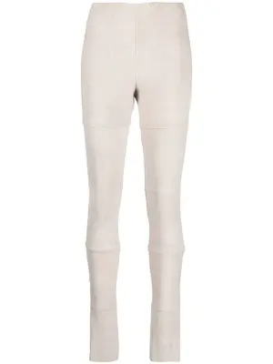 Kristensen Du Nord Panelled Suede Leggings - Neutrals