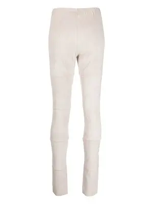 Kristensen Du Nord Panelled Suede Leggings - Neutrals